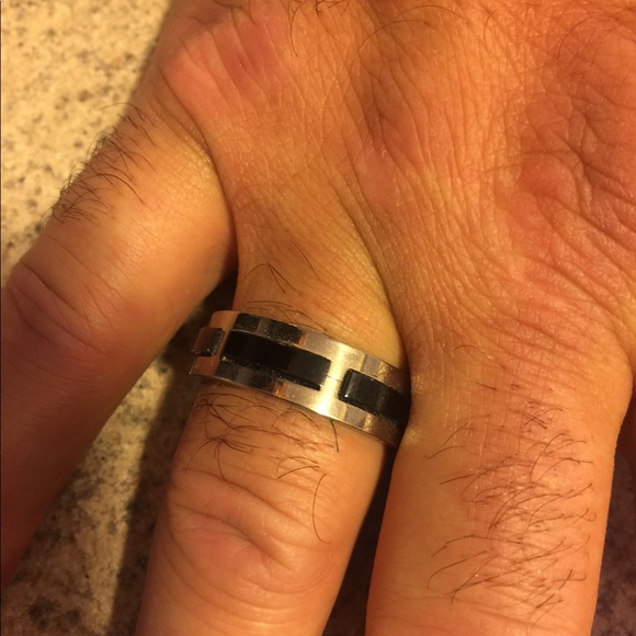 Accessories | Mens Size 12 Titanium And Onyx Ring | Poshmark